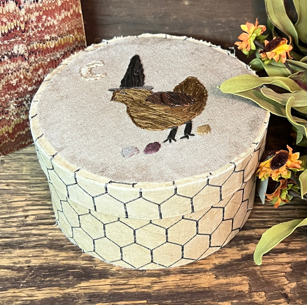 DD-248 Embroidered Chicken on Paper Covered Box – Circa Home Living