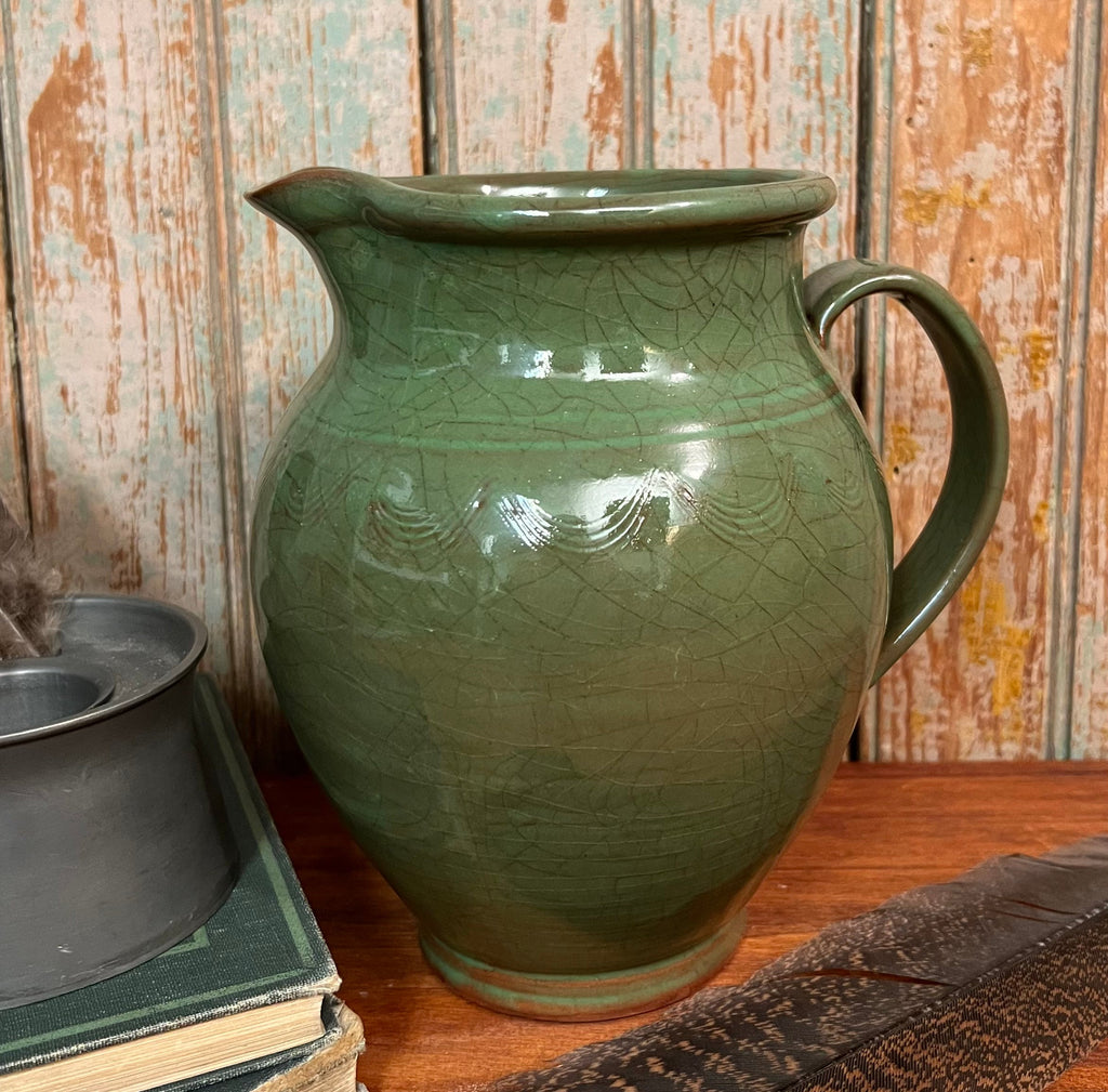 SE-153 Redware Med Green Pitcher – Circa Home Living